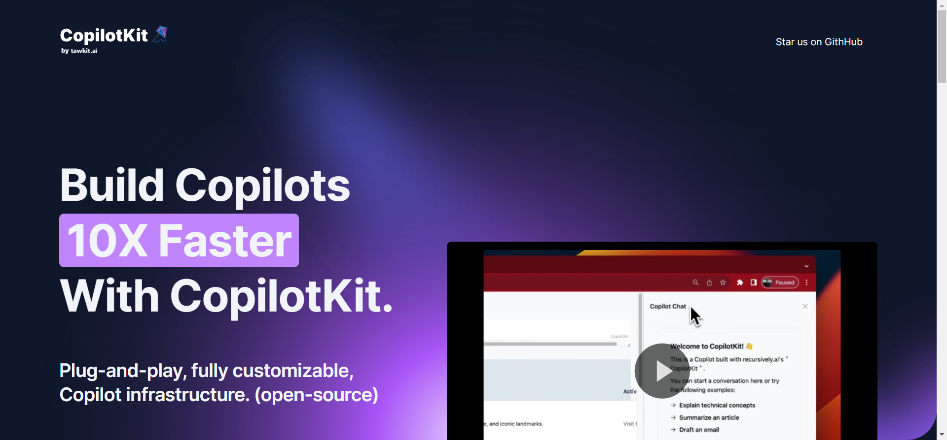 CopilotKit by TawkitAI / Chatbots / Best tools - GoGetGPT.com
