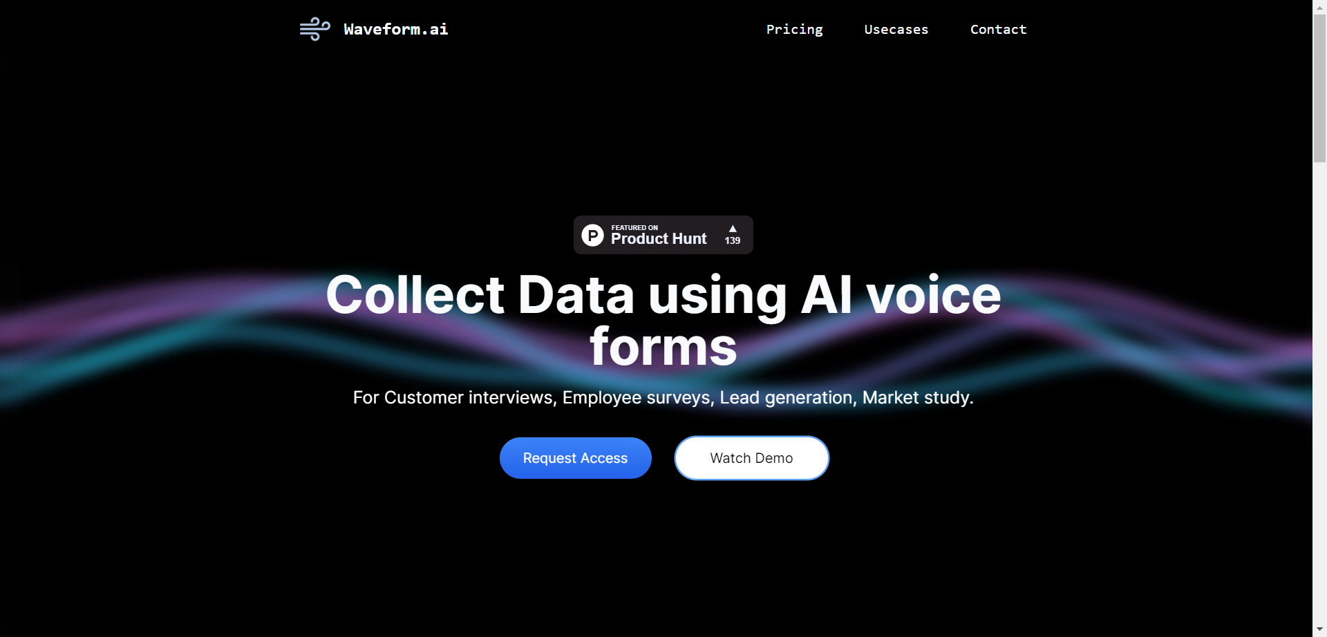 Waveform.ai / Forms & Surveys / Best tools - GoGetGPT.com