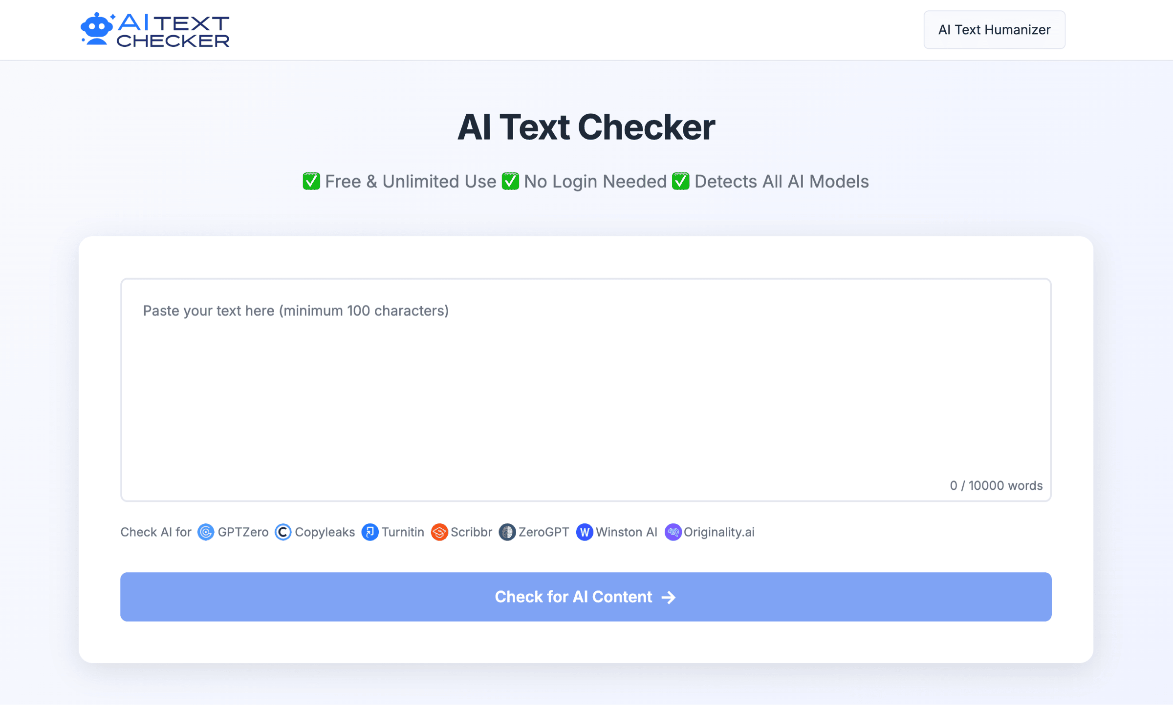 AI Text Humanizer / AI Detector / Best tools - GoGetGPT.com