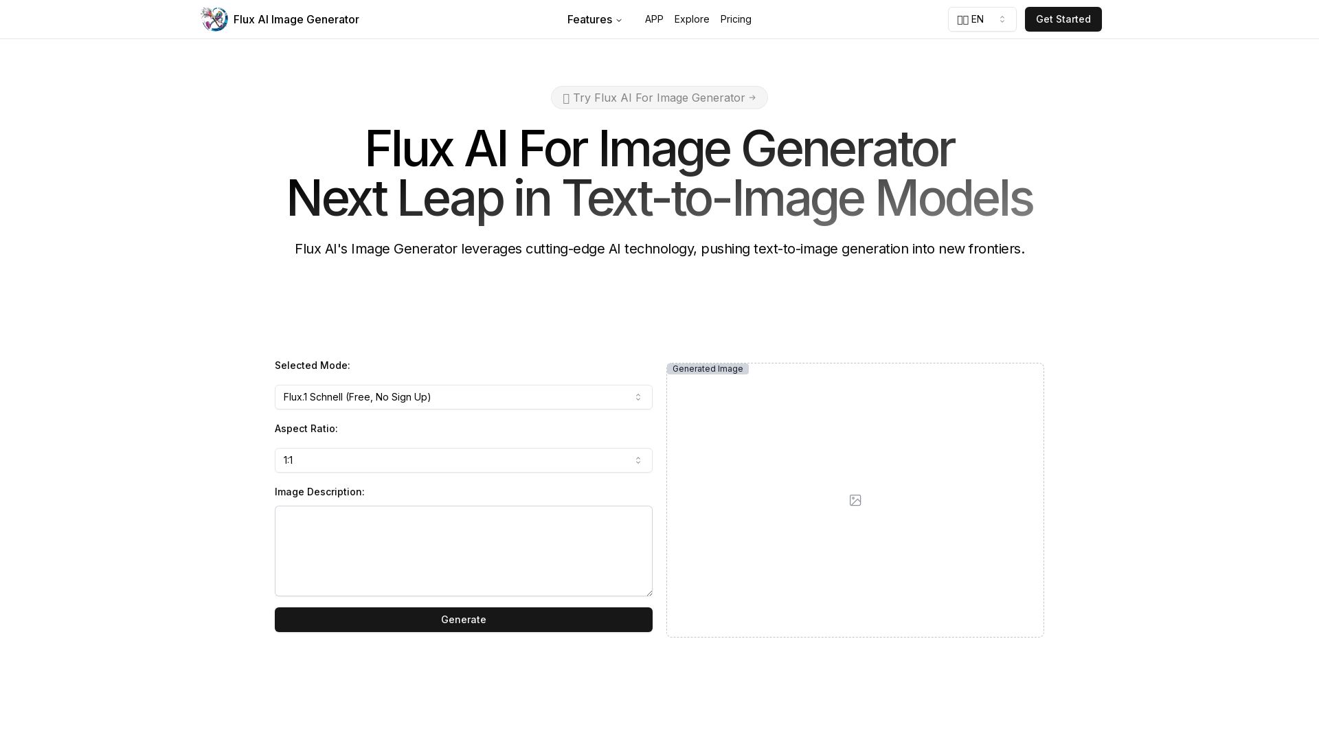 Flux Image Generator / Image processing / Best tools - GoGetGPT.com