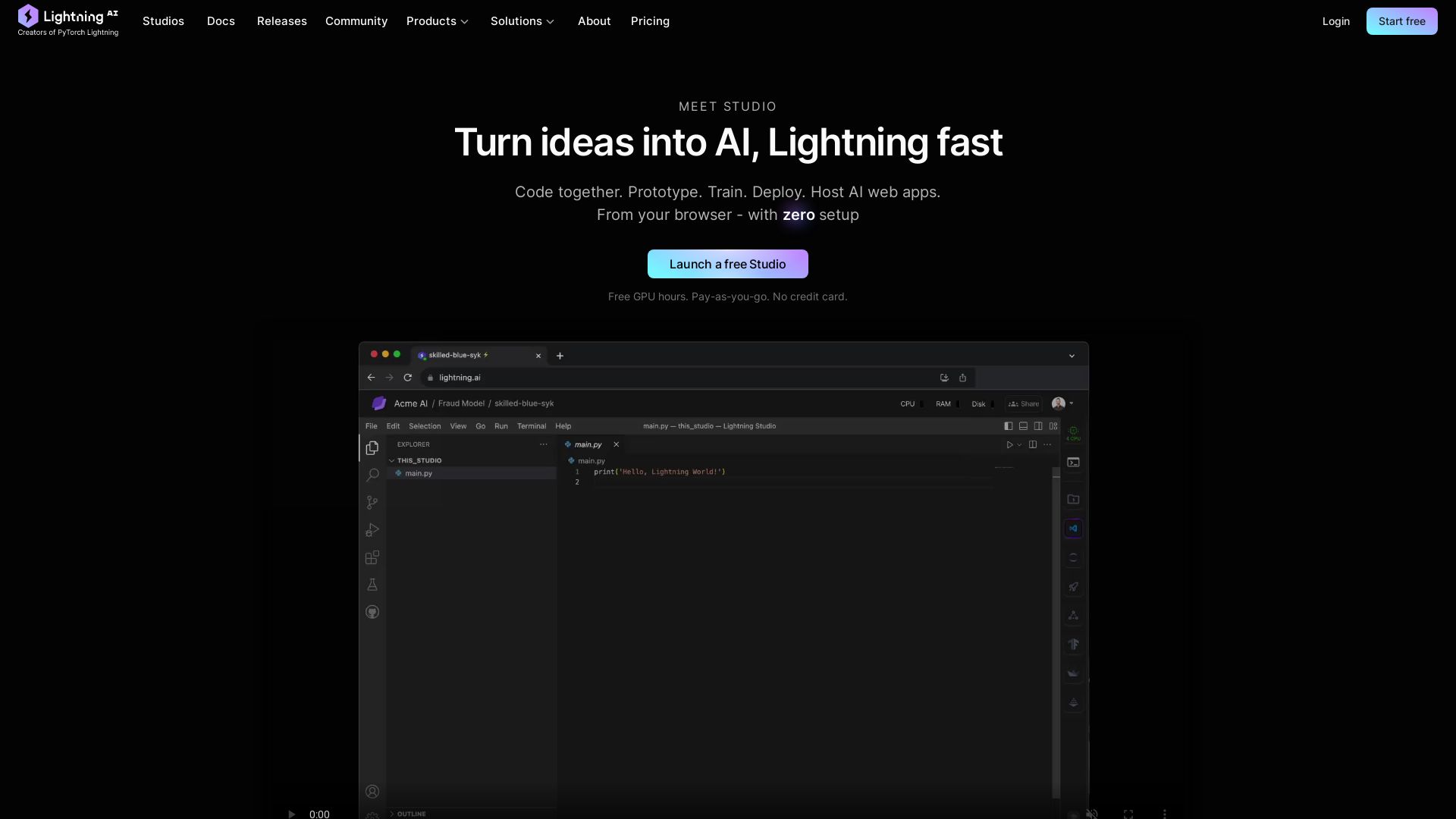 Lightning.AI Studio / Developer Tools / Best tools - GoGetGPT.com