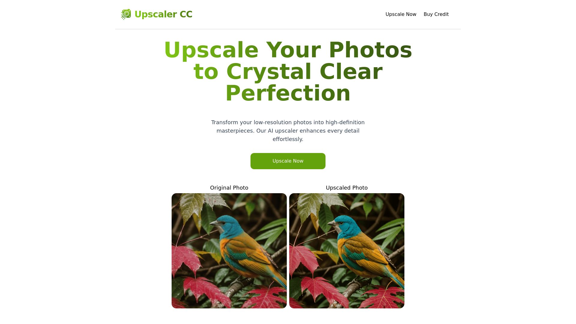 Upscaler CC / AI Image Enhancer / Best tools - GoGetGPT.com