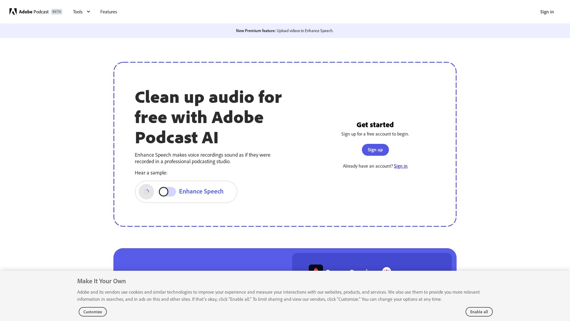 Adobe Enhance Speech / Audio / Best tools - GoGetGPT.com