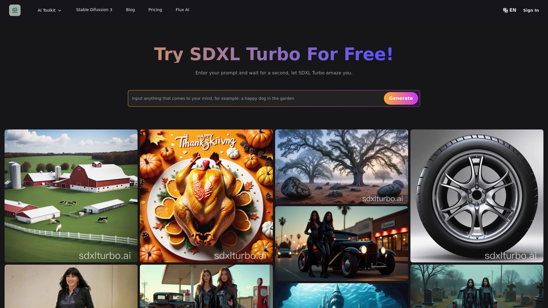 SDXL Turbo Playground / Content Creation / Best tools - GoGetGPT.com