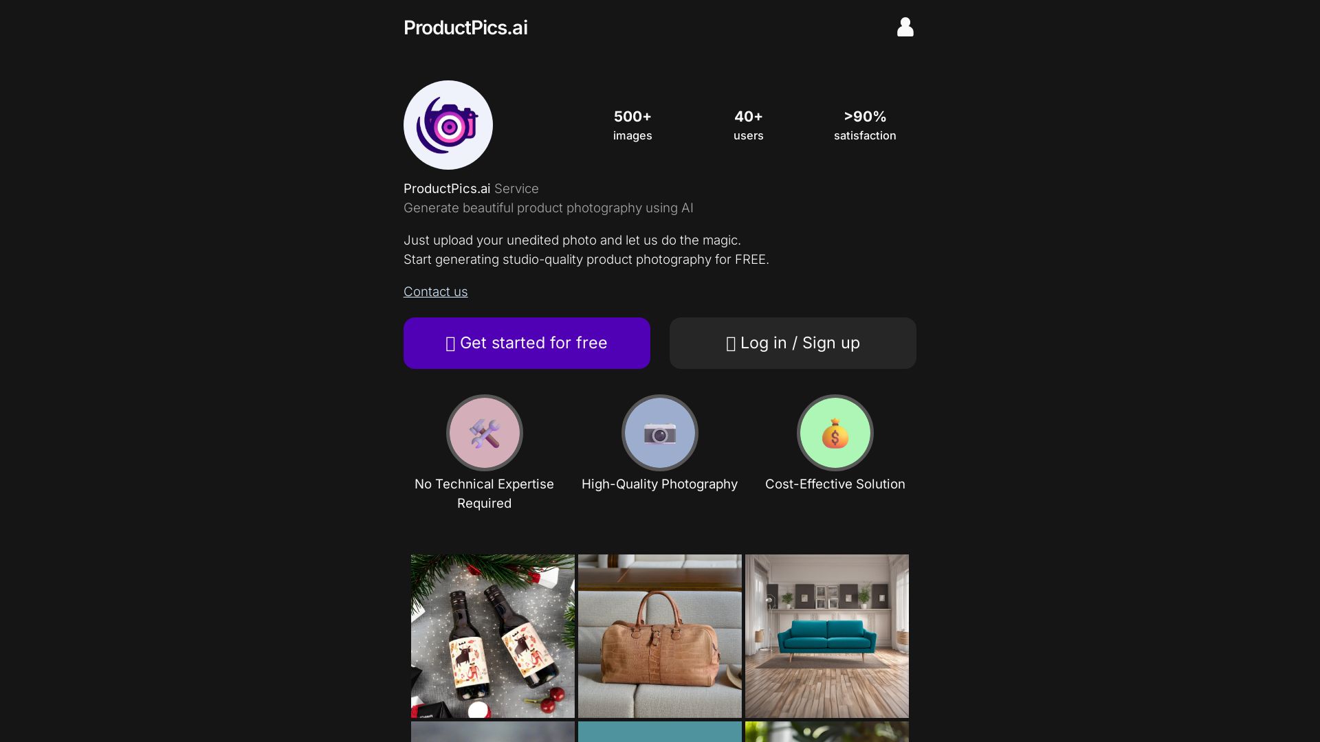 ProductPics.AI / Image processing / Best tools - GoGetGPT.com