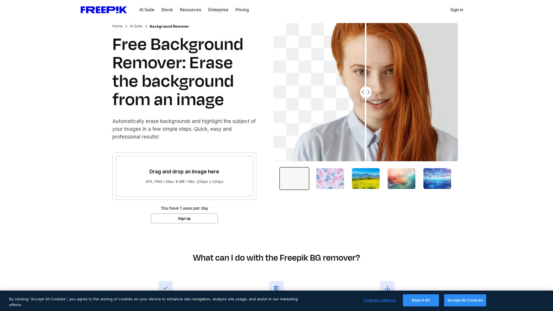 Freepik Background Remover / Image Edit / Best tools - GoGetGPT.com