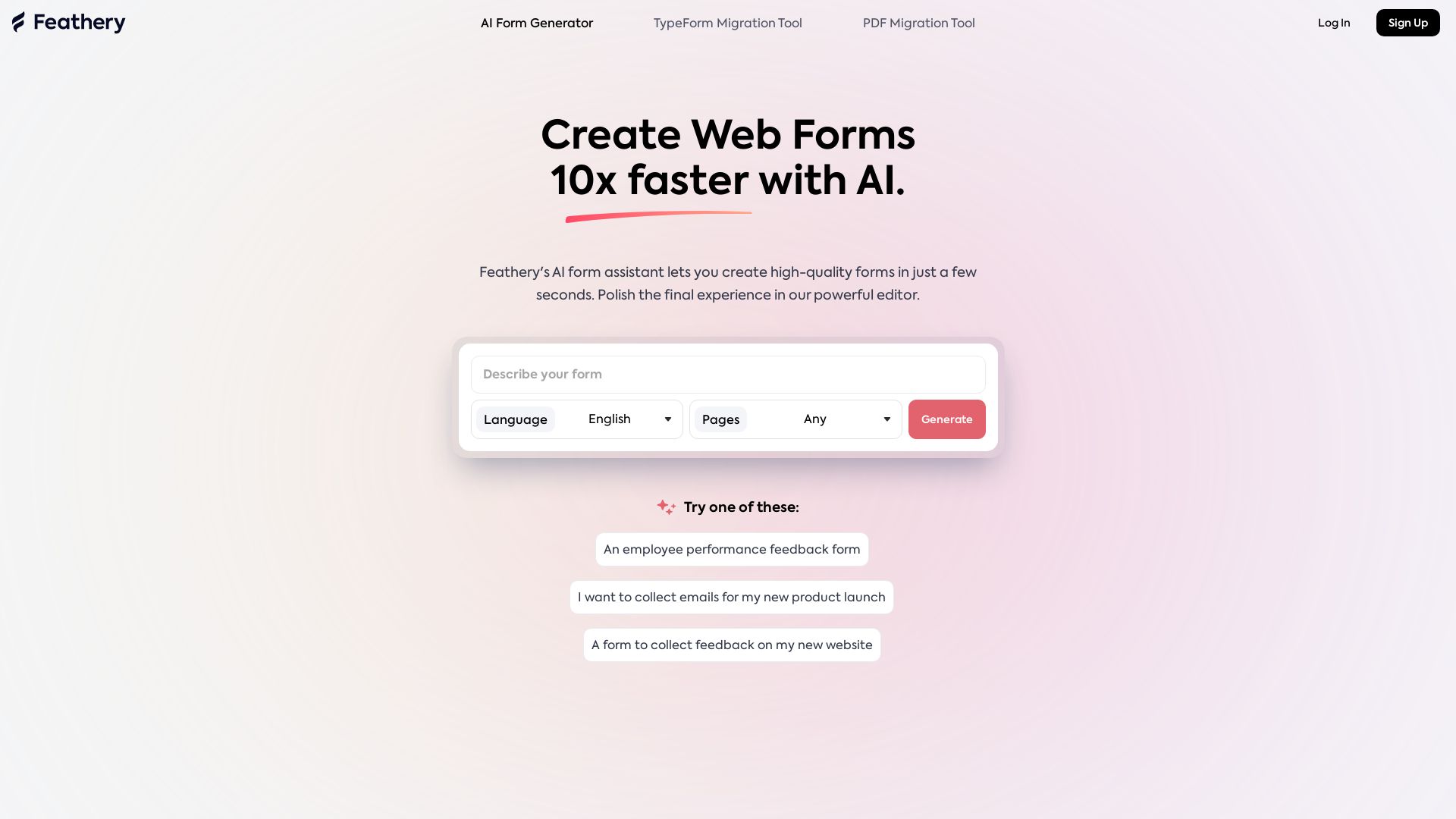 Feathery AI / Developer Tools / Best tools - GoGetGPT.com