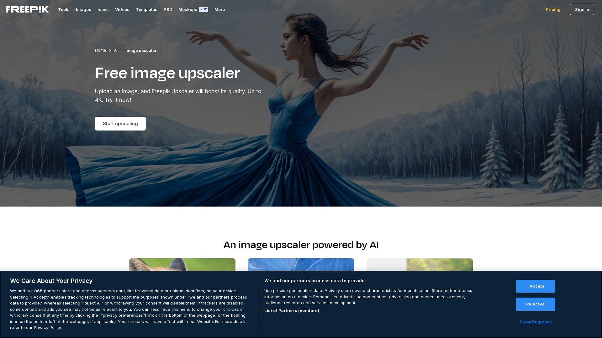 Freepik Upscaler / AI Image Enhancer / Best tools - GoGetGPT.com