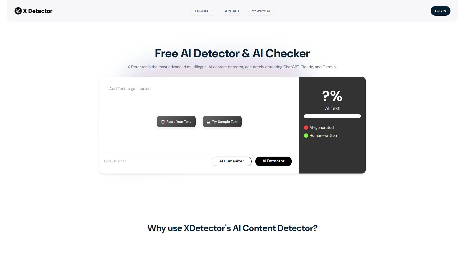 X Detector / AI Detector / Best tools - GoGetGPT.com