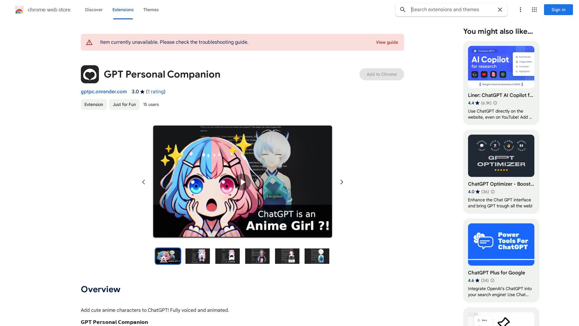 Cute Anime Girl ChatGPT / AI Character / Best tools - GoGetGPT.com