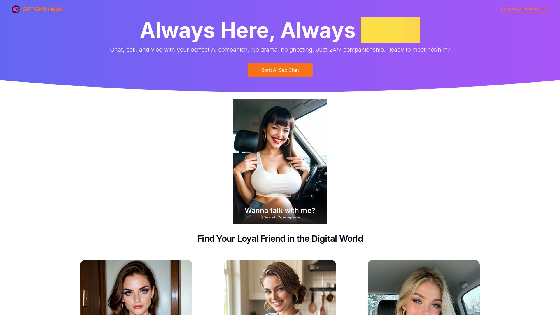NSFW AI Girlfriend / AI Girlfriend / Best tools - GoGetGPT.com