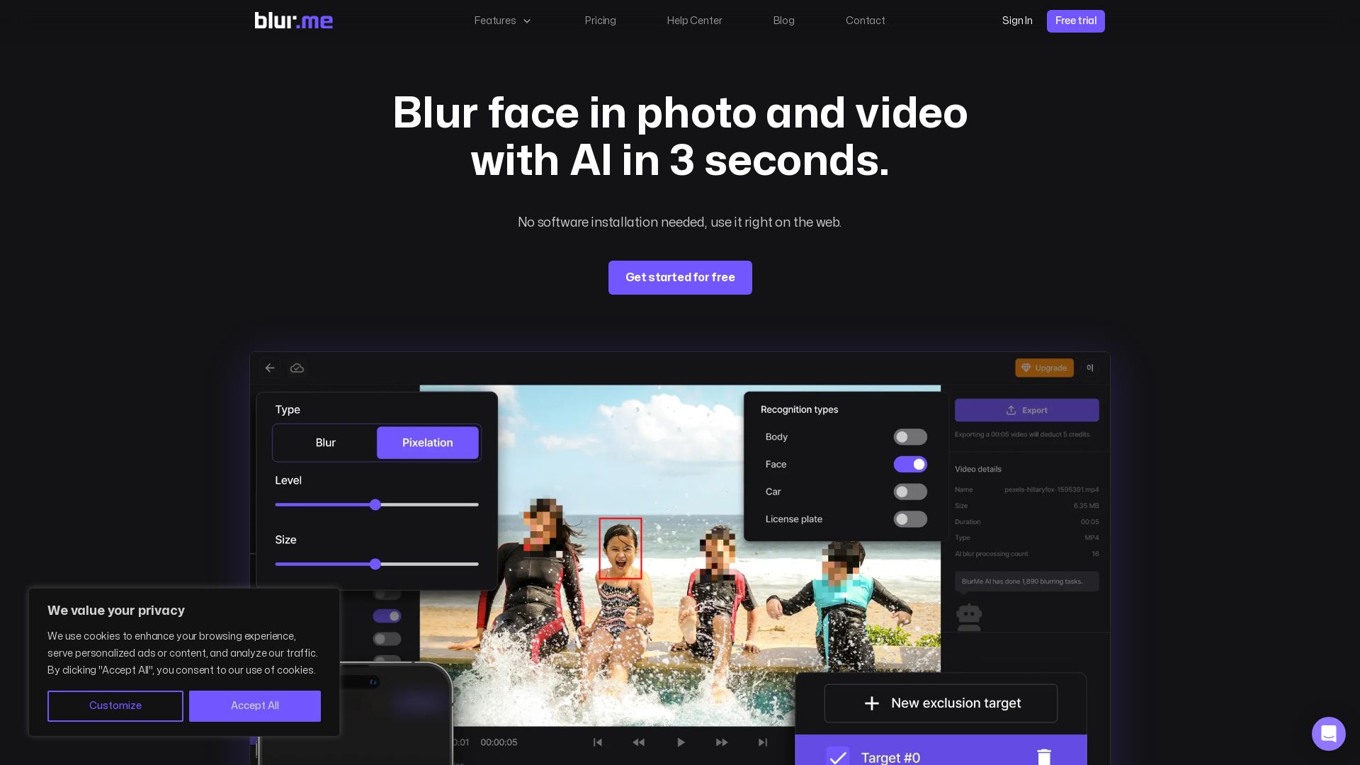 Ai Face Blur / Image processing / Best tools - GoGetGPT.com