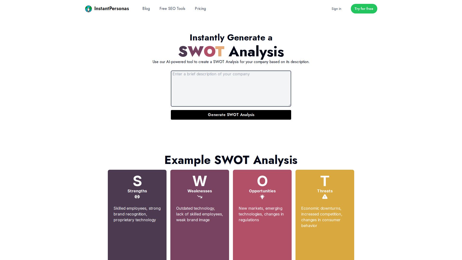 SWOT Analysis / Business / Best tools - GoGetGPT.com