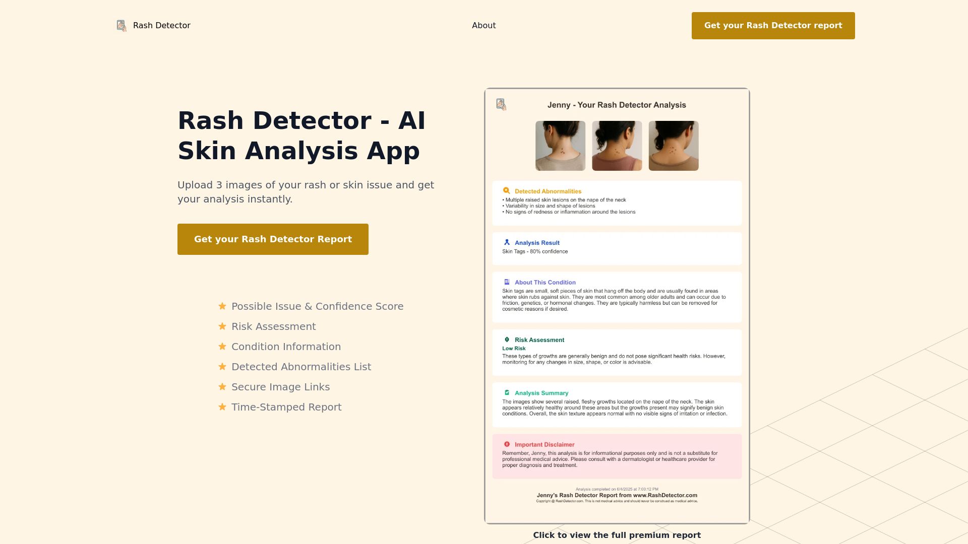 Rash Detector / AI Detector / Best tools - GoGetGPT.com