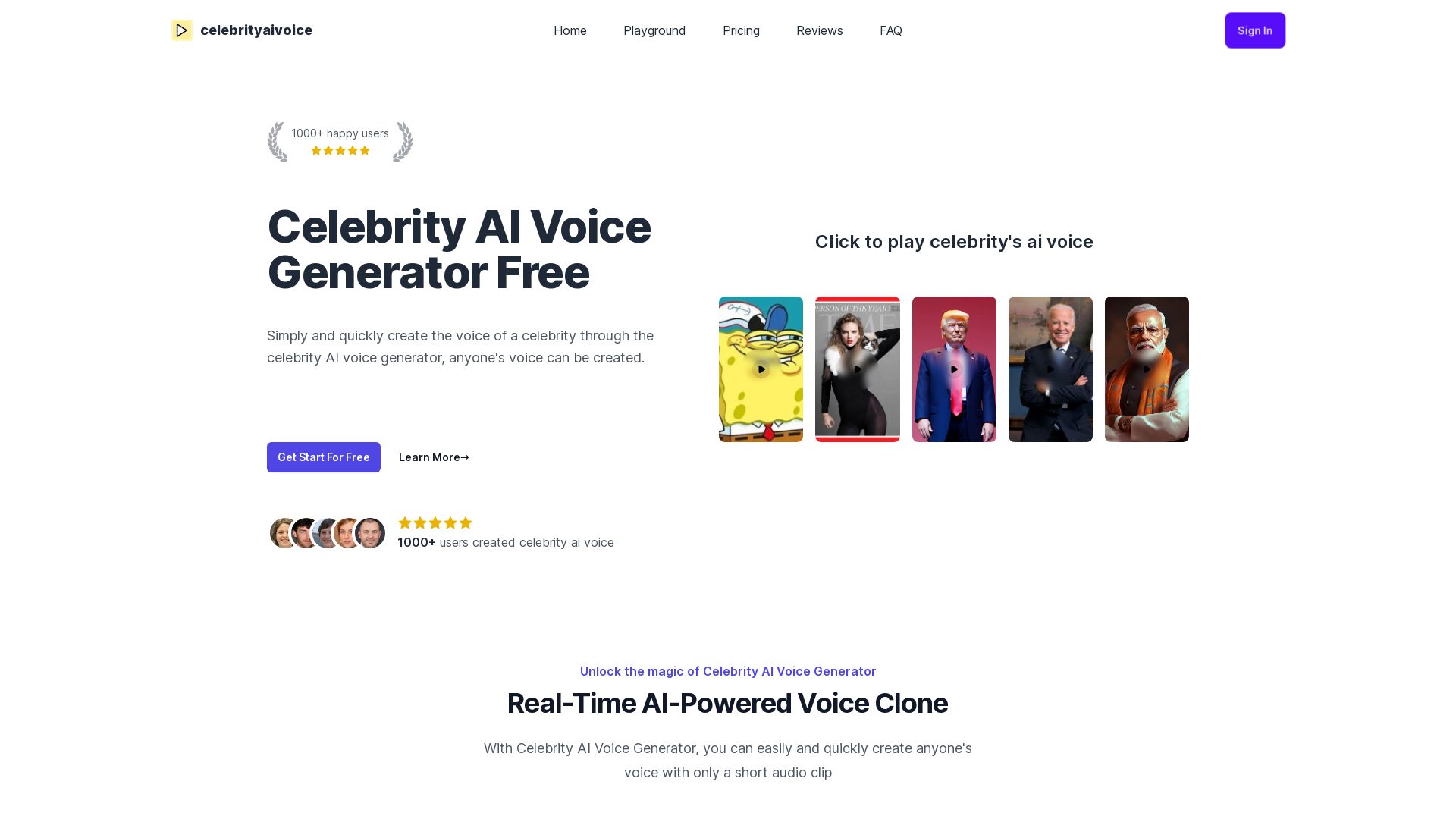 Celebrity AI Voice Generator / Voice Changer / Best tools - GoGetGPT.com