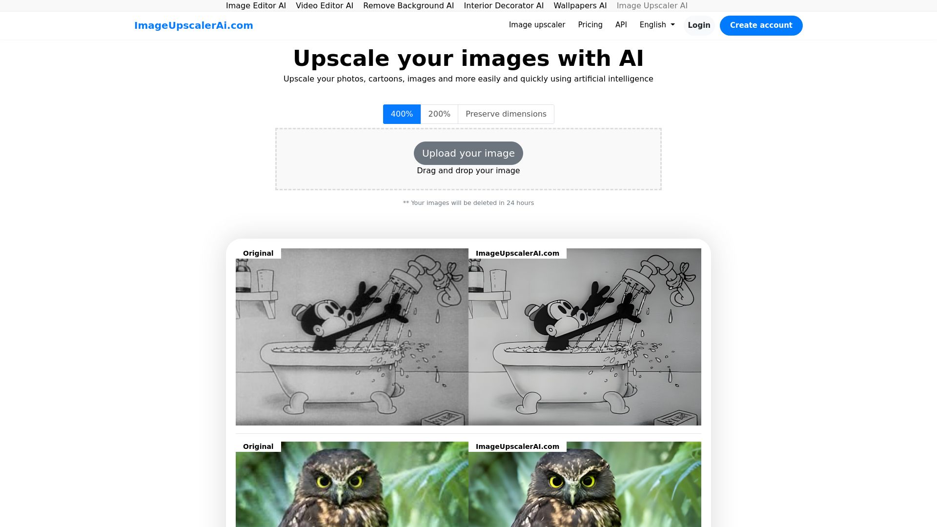 Image Upscaler / Image processing / Best tools - GoGetGPT.com