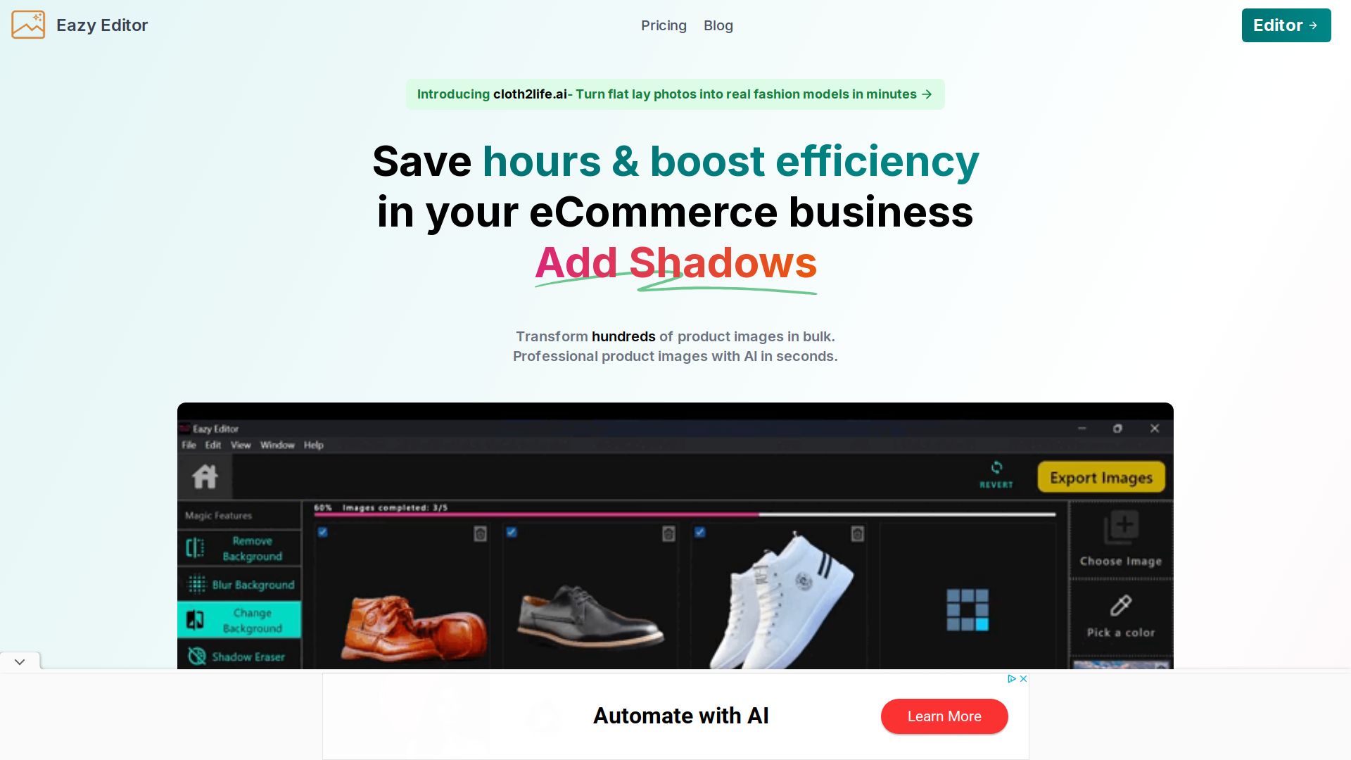 Eazy Editor / Image processing / Best tools - GoGetGPT.com