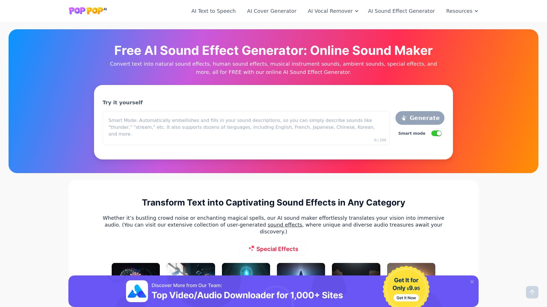 PopPop's AI Sound Effect Generator / AI Music Generator / Best tools ...