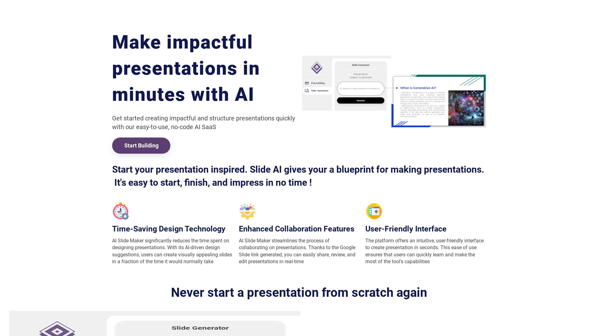 AI Slide Maker / Presentation slides / Best tools - GoGetGPT.com